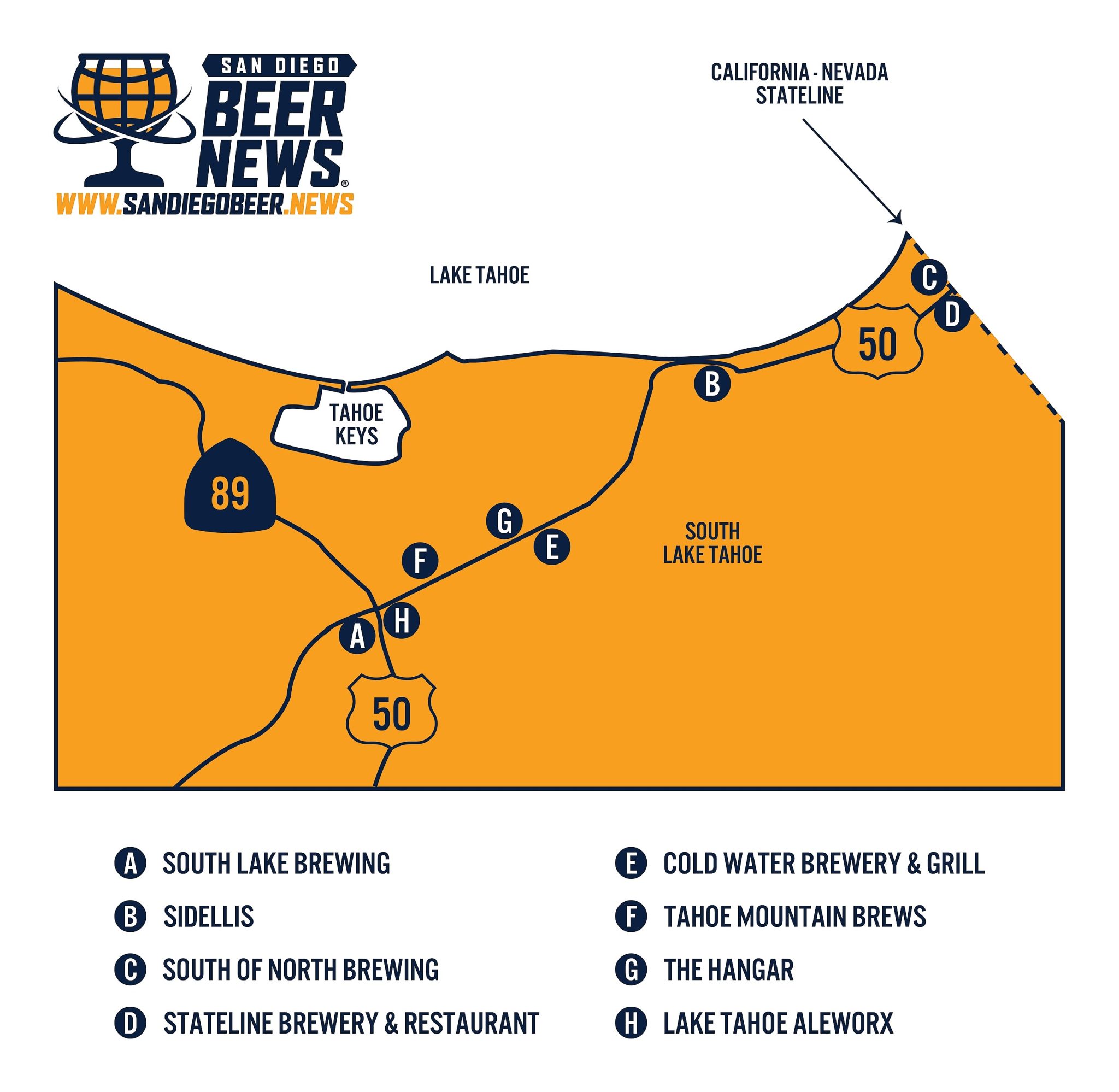 South Lake Tahoe, California Brewery Guide - San Diego Beer News®